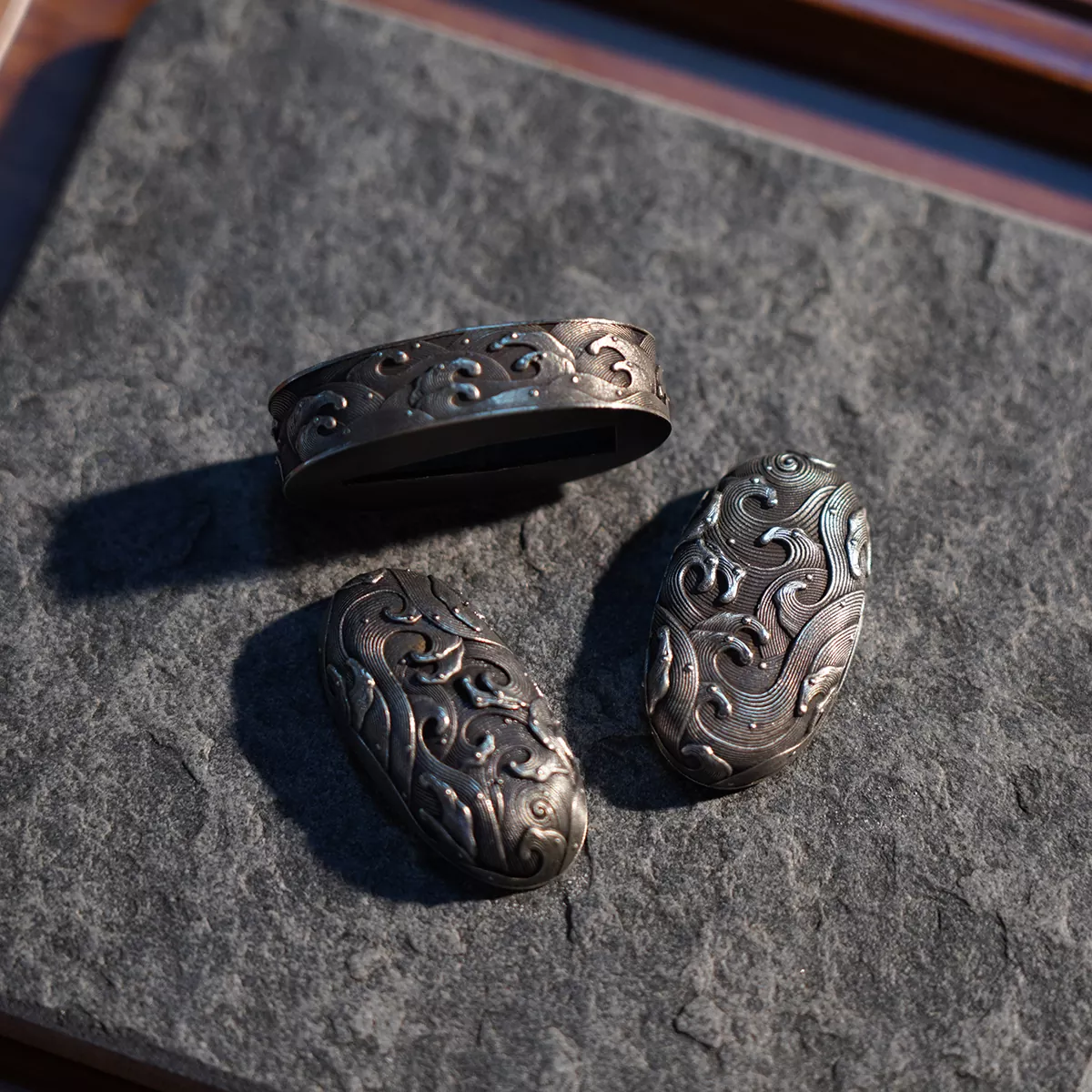 fuchi&kashira-011【Nami】 - Samurai Sword Shop | Z-SEY